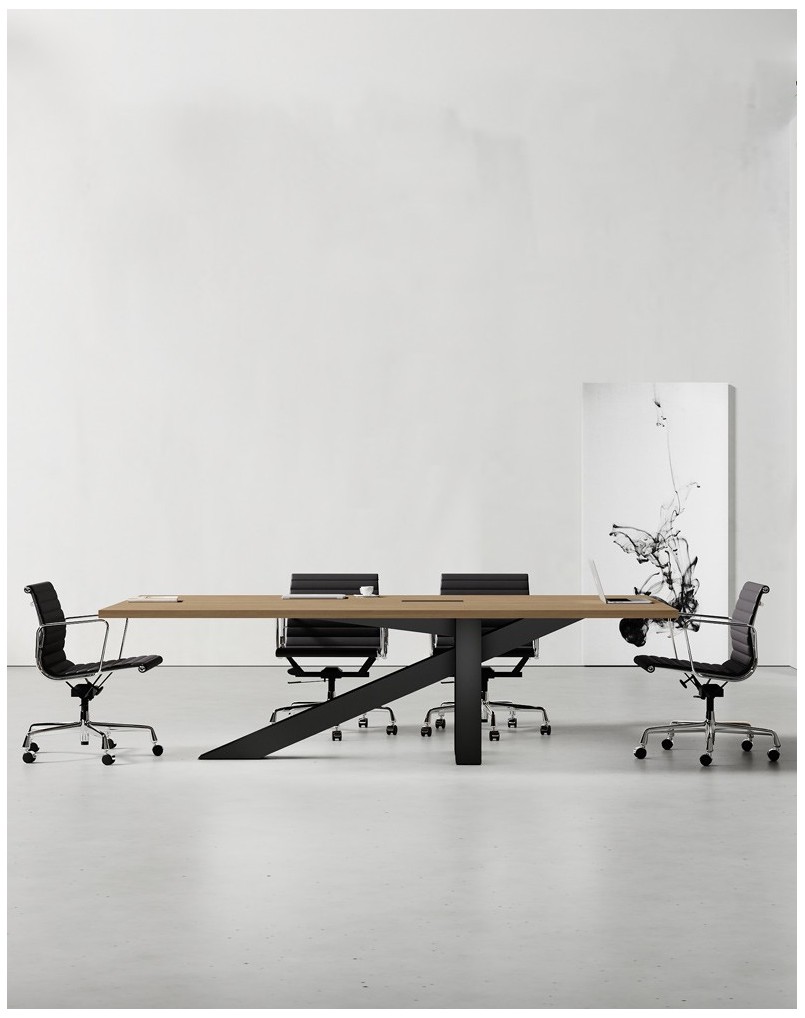 Onyx Designer Black Frame Meeting Table | Workspace Office Furnitur...