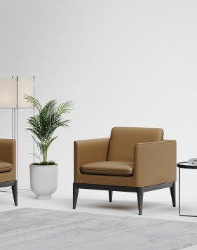 Brooklyn Minimalist Two Seater Modern Office Sofa | Workspace Furni...