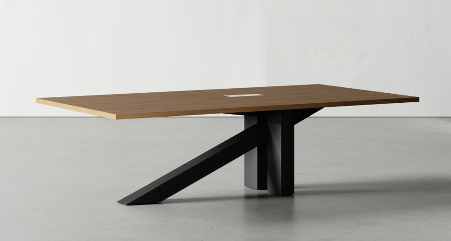 Onyx Designer Black Frame Meeting Table | Workspace Office Furnitur...