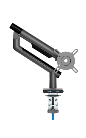 Snap Dual Monitor Desk Mount with USB Ports