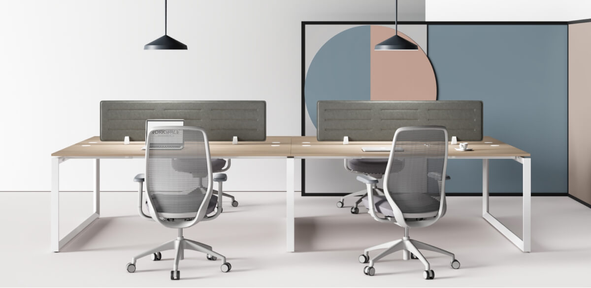 Ace Series Cluster of 2 Single Line Workstation | Workspace Office ...