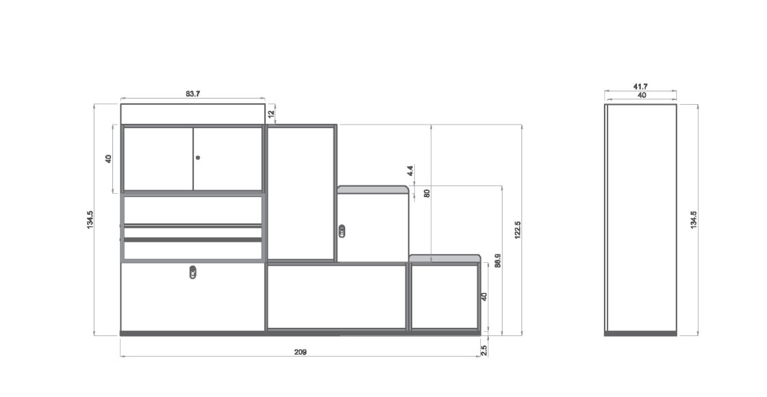 CUBIQ CS3 Storage and Locker Unit