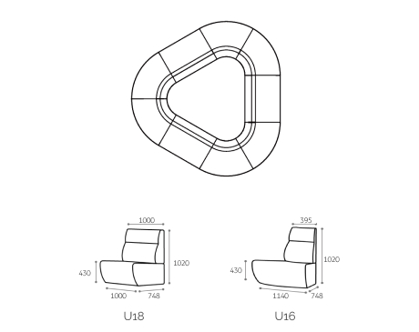 GENE Cone Round Modular Sofa System
