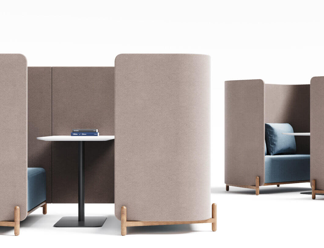 Cube Four Seater Acoustic High Back Sofa | Workspace Acoustic Solut...