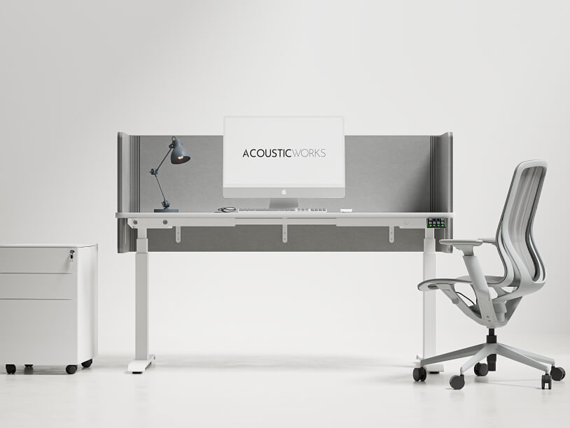 Echowrap U-Shape Polyester Fiber Acoustic Desk Screens