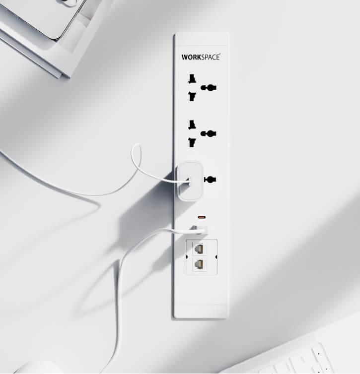LANE 3-Way Embedded Power and Data Socket | WORKSPACE.AE