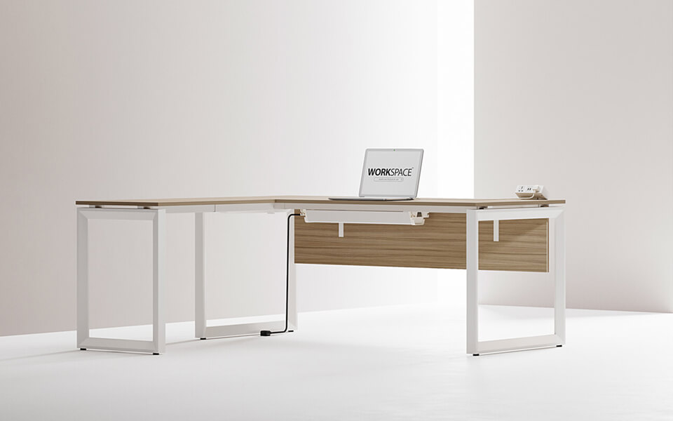 Single User Desktop Interlink Power Access and Cable Management Sol...