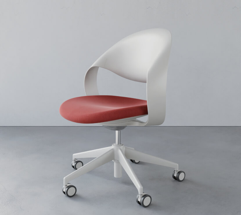 Loop White Visitor Chair | Workspace Office Furniture Dubai
