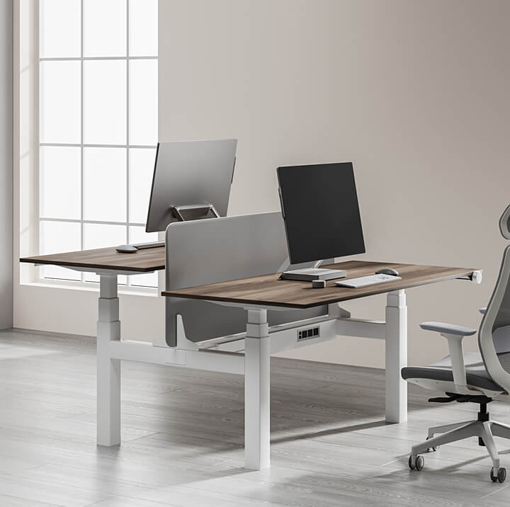 Max Series® Cluster of 2x Height Adjustable Workstation Desk | Work...