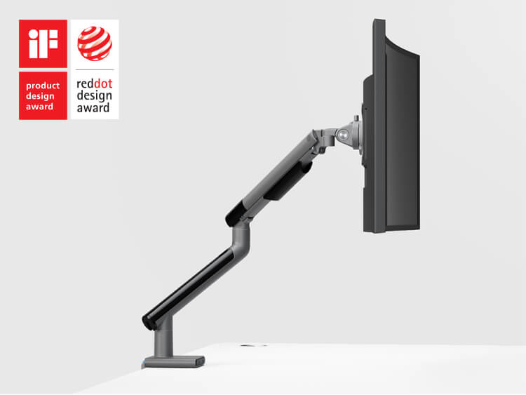 Snap Single Monitor Desk Mount with USB Ports