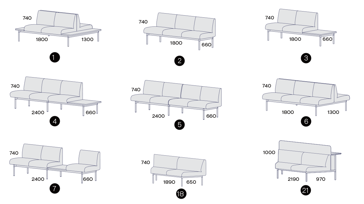 Santo Minimalist Modular Sofa System | Workspace Furniture Dubai