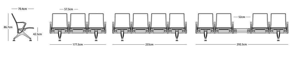 Concourse PZ Series Moulded PU Public Seating Chair | Workspace Off...