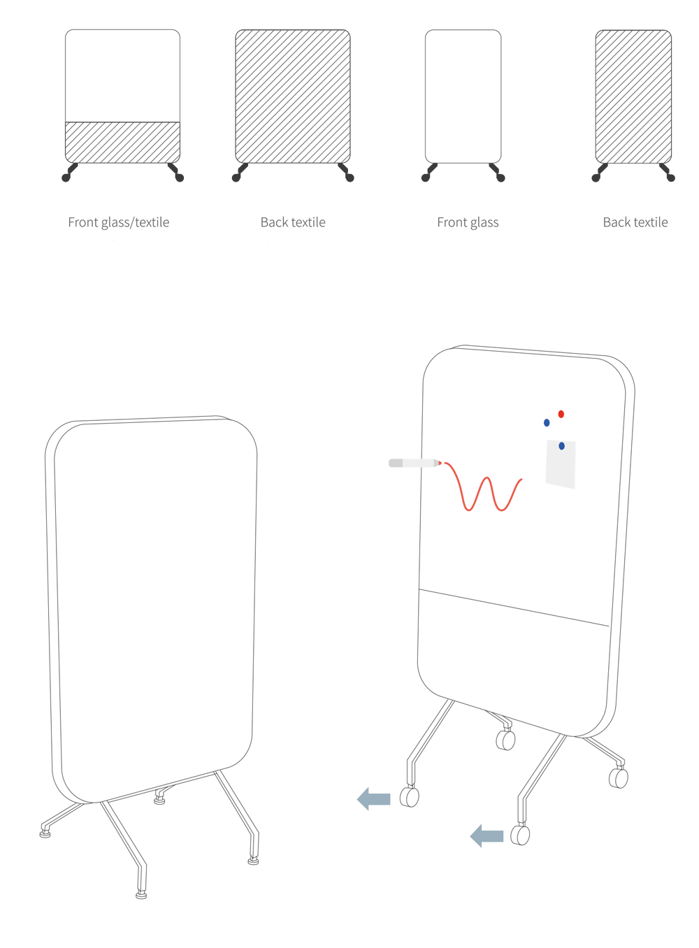 NOTE Mobile Acoustic White Board and Divider